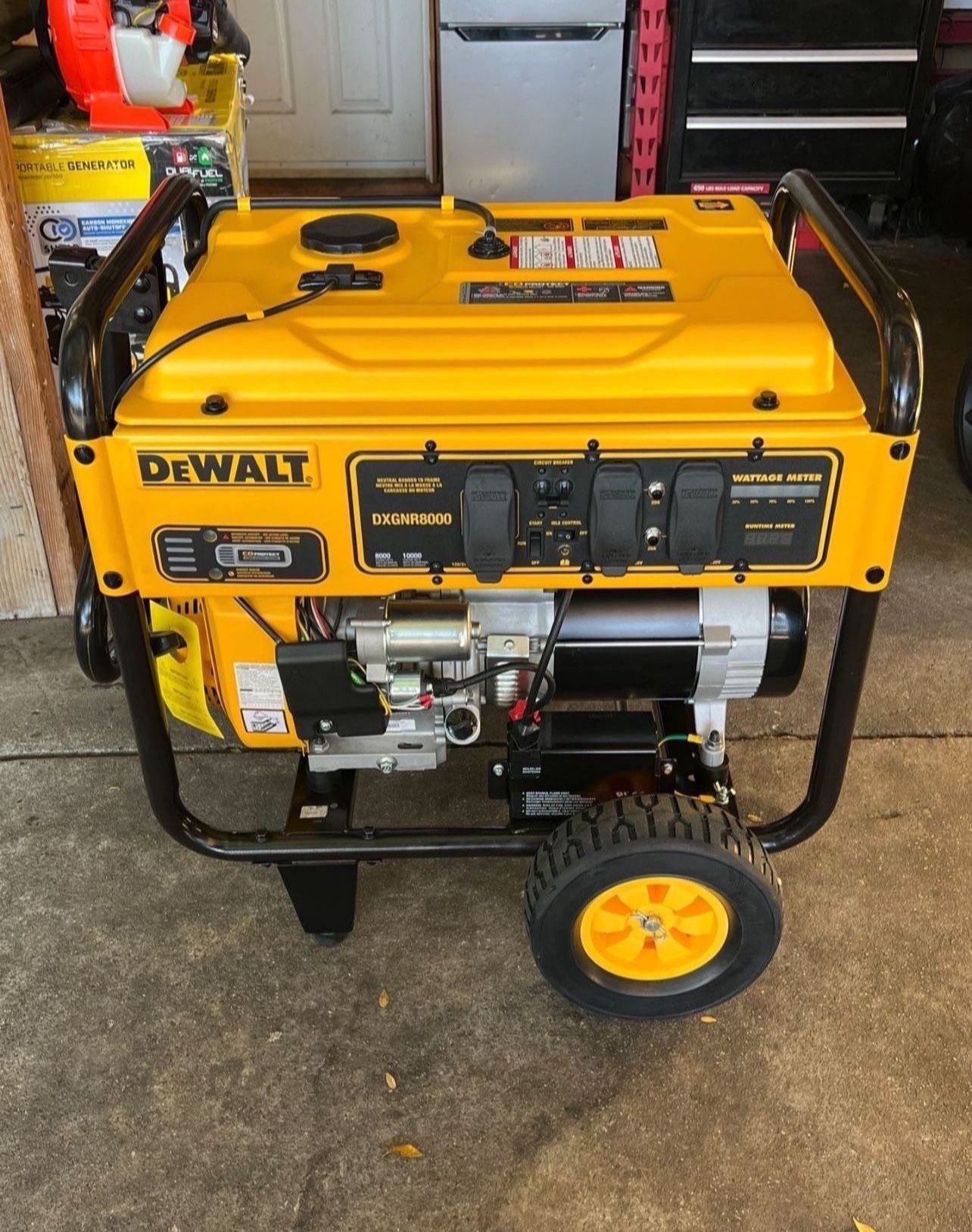 DEWALT 8000-Watt Electric Start Gas-Powered Portable Generator with ...