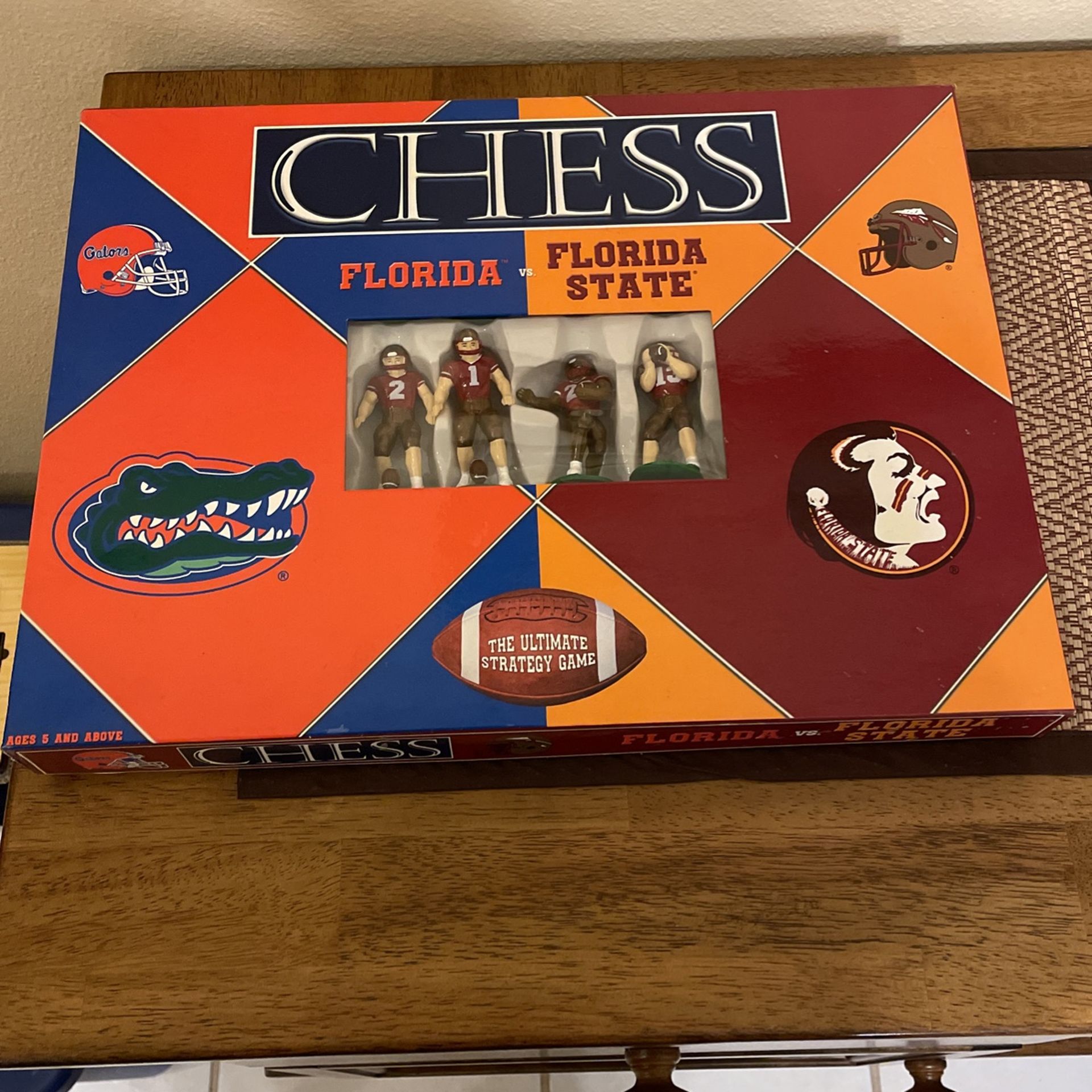 NCAA Florida Gators Vs Florida State Seminoles Chess Set. for Sale in ...