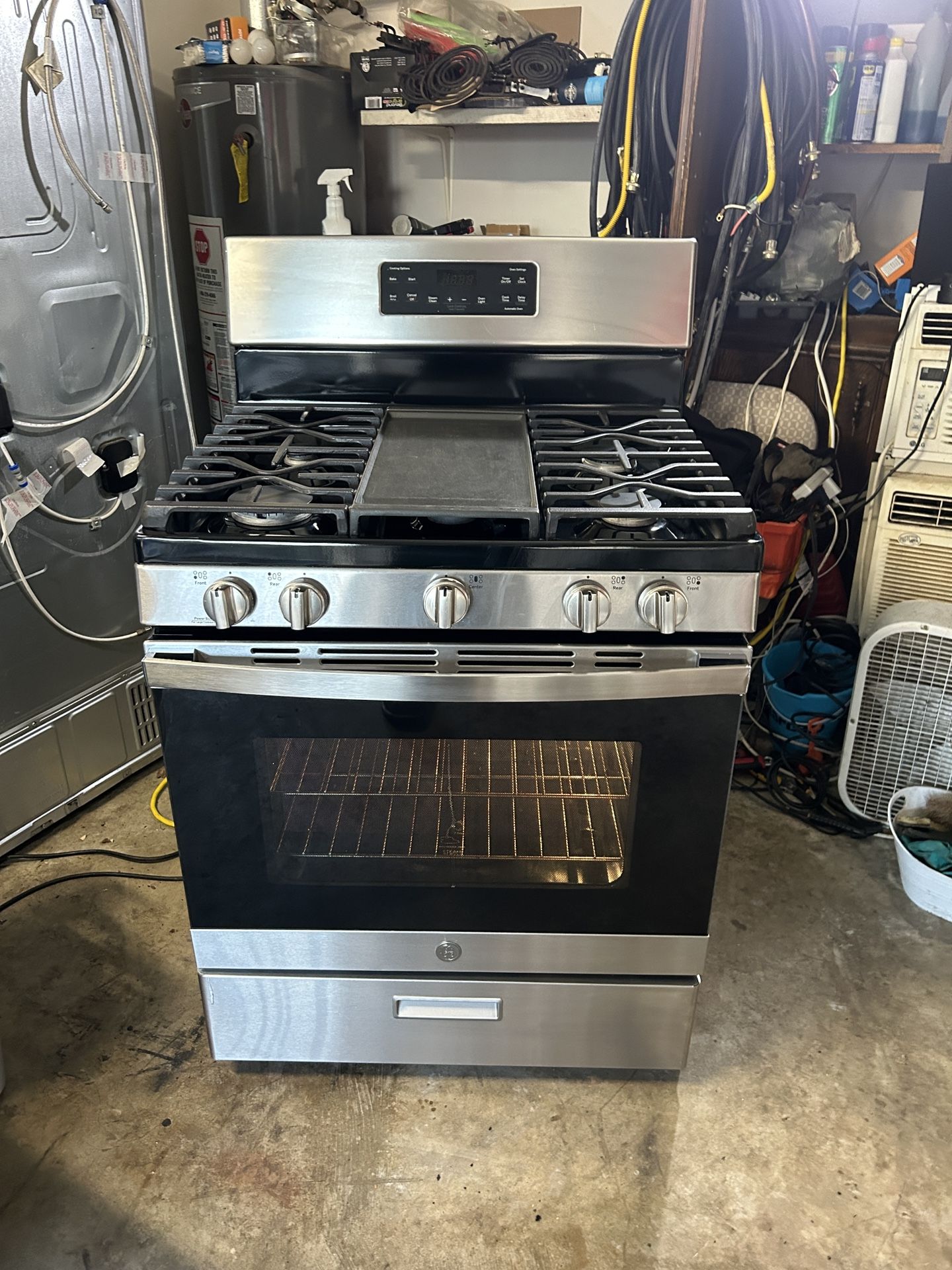 GENERAL ELECTRIC GAS STOVE STAINLESS STEEL ESTUFA DE GAS COMO NUEVA for ...