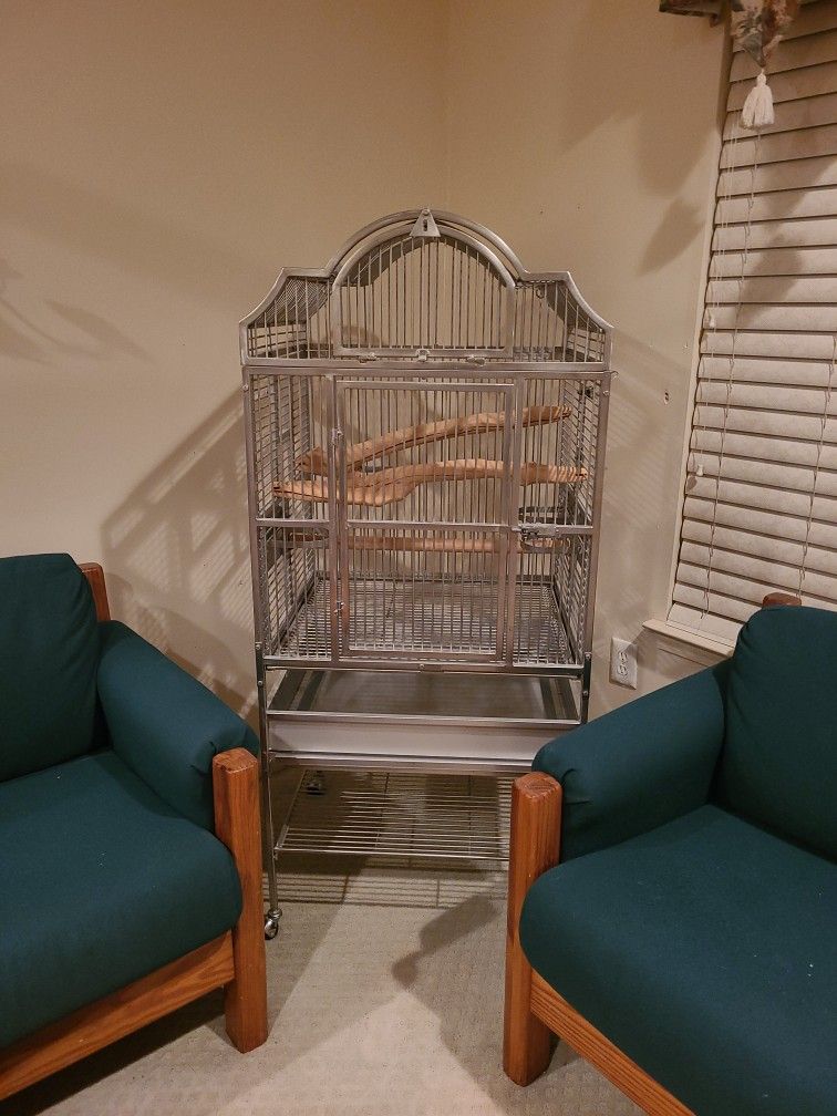 King's Cages 3224 European Style Matte Stainless Steel Bird Cage for ...