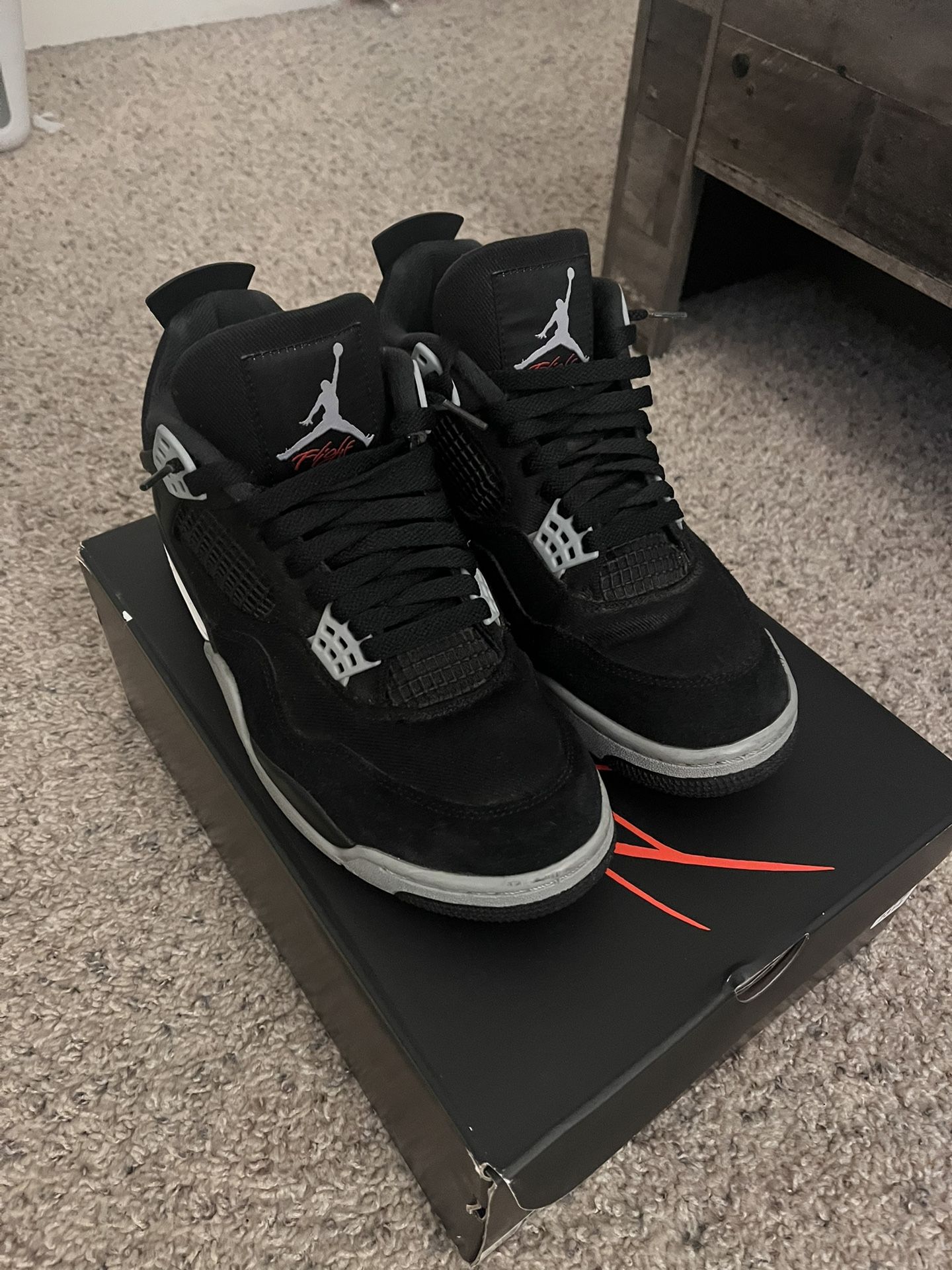Black Canvas Jordan 4s for Sale in Fresno, CA - OfferUp
