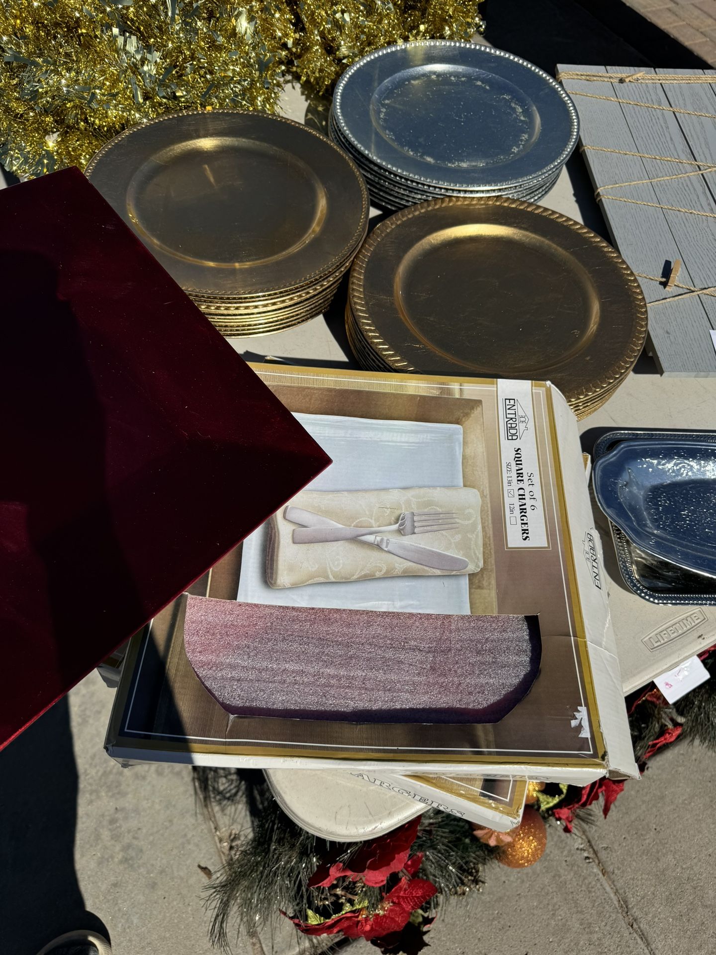 charger plates $2 each / festive dining placemats charger plate gold ...