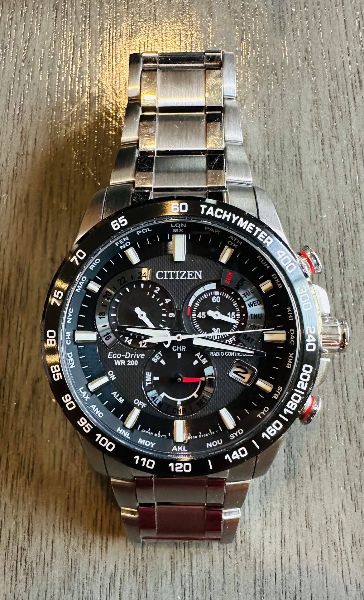 Citizen Men's Eco-Drive Sport Luxury PCAT Chronograph Watch Stainless ...