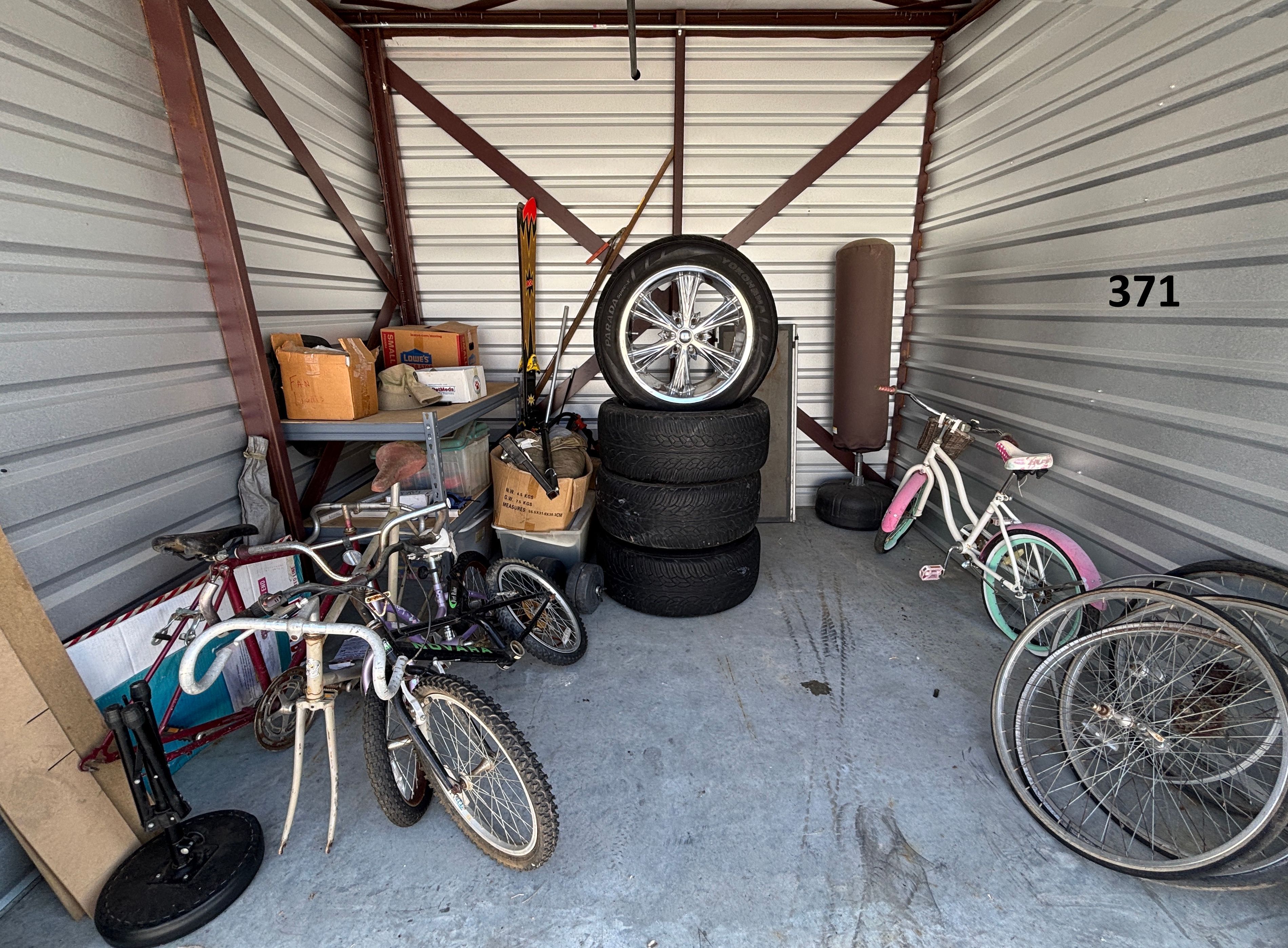 Auction Unit 371 7/16-Garage Items, Pacer Rims, Auto Parts, Boxes ...