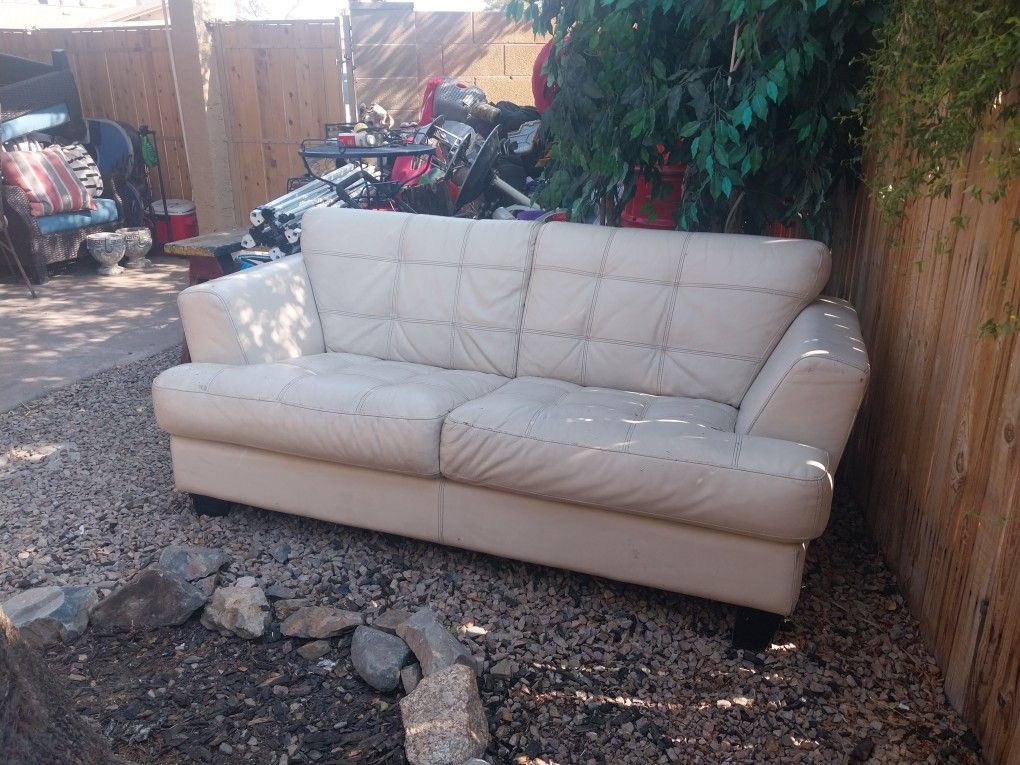USED Leather Couch - PICK UP ONLY -$50 for Sale in Mesa, AZ - OfferUp