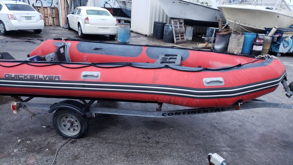 2003 14'1" Quicksilver inflatable boat with trailor for Sale in Miami ...