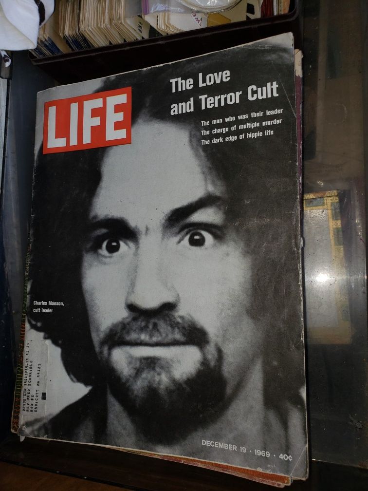 CHARLES MANSON LIFE MAGAZINE ADDRESSED TO A REVEREND for Sale in ...