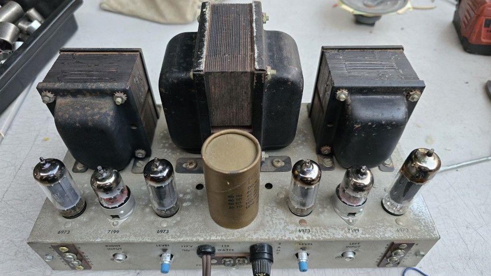 Ampex 6973 Stereo Tube Amplifier Block Dual Power Amp 15 Watts for Sale ...