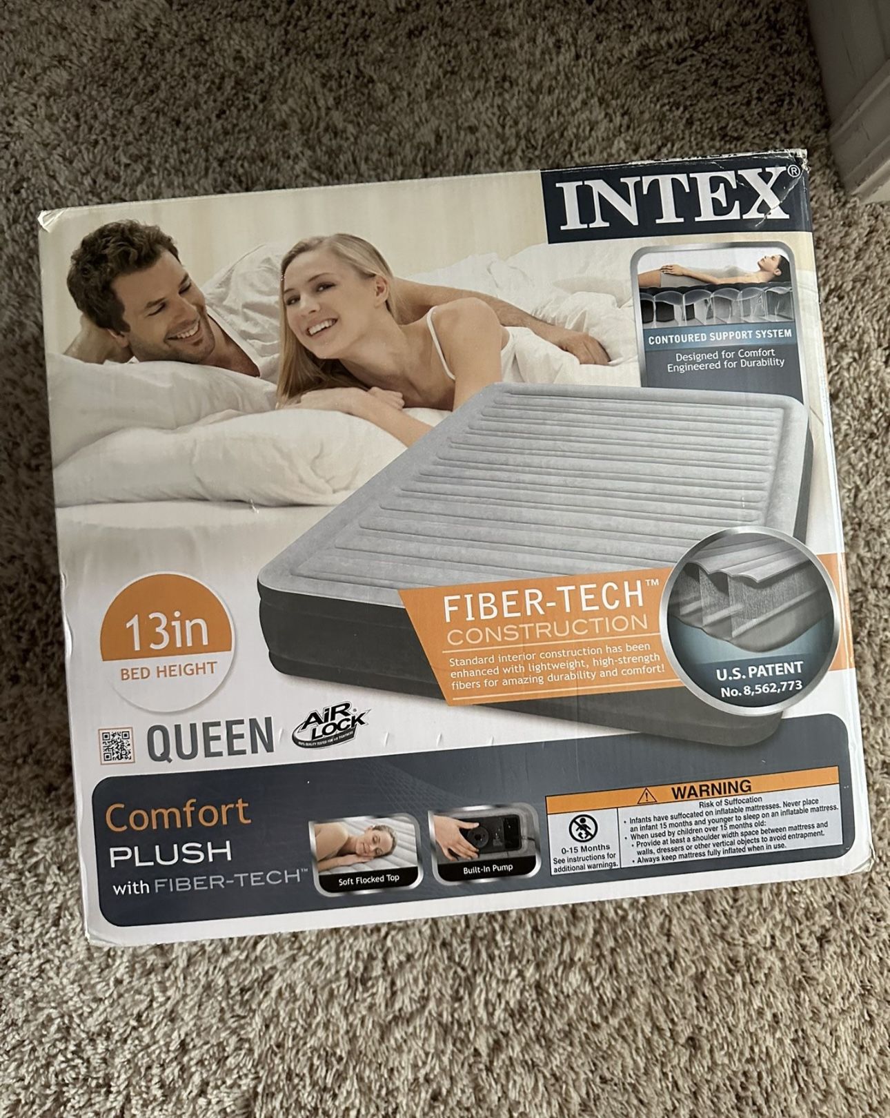 Intex 13 Inches Queen Size Air Mattress for Sale in Round Lake Heights ...