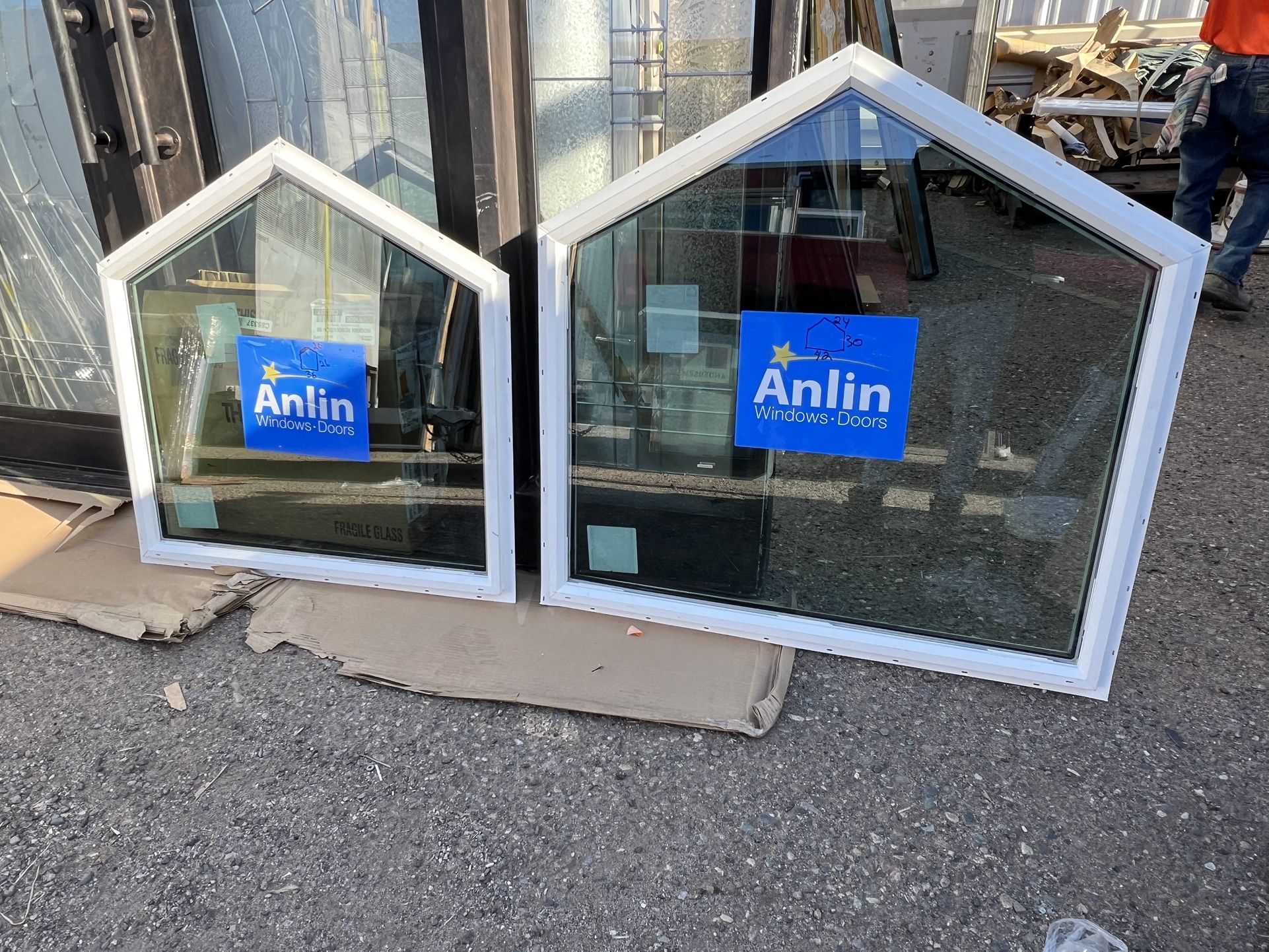 First Glass Window 42x30 $540 Seconds Glass Window 36x26 $480 for Sale ...