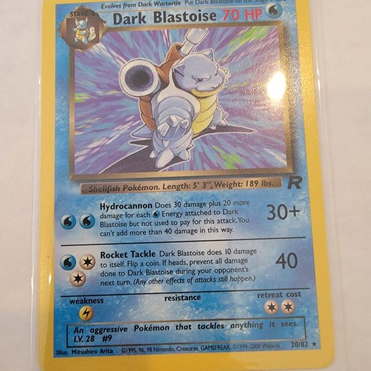 Dark Blastoise Pokemon Card