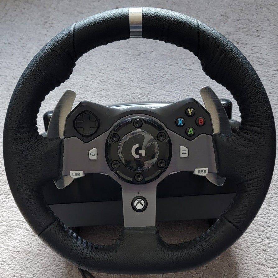 Logitech G920 XBOX Steering Wheel/Pedals + Racing Stand for Sale in ...