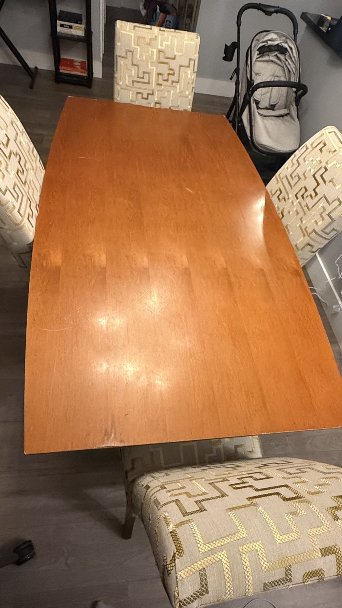 Large 68” Faux Wood Dining Table – Seats 6 – Modern, Sturdy for Sale in ...