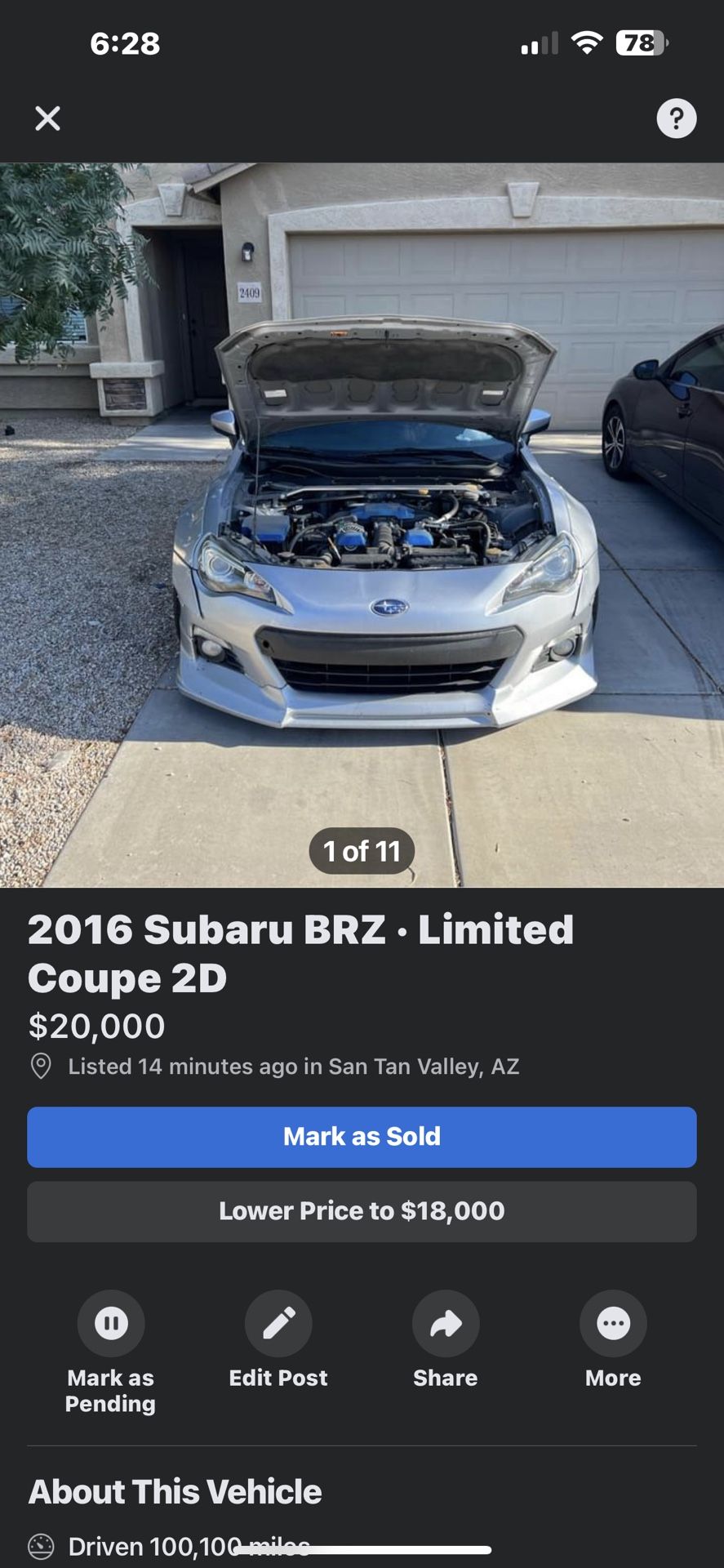 2016 Subaru BRZ for Sale in Queen Creek, AZ - OfferUp