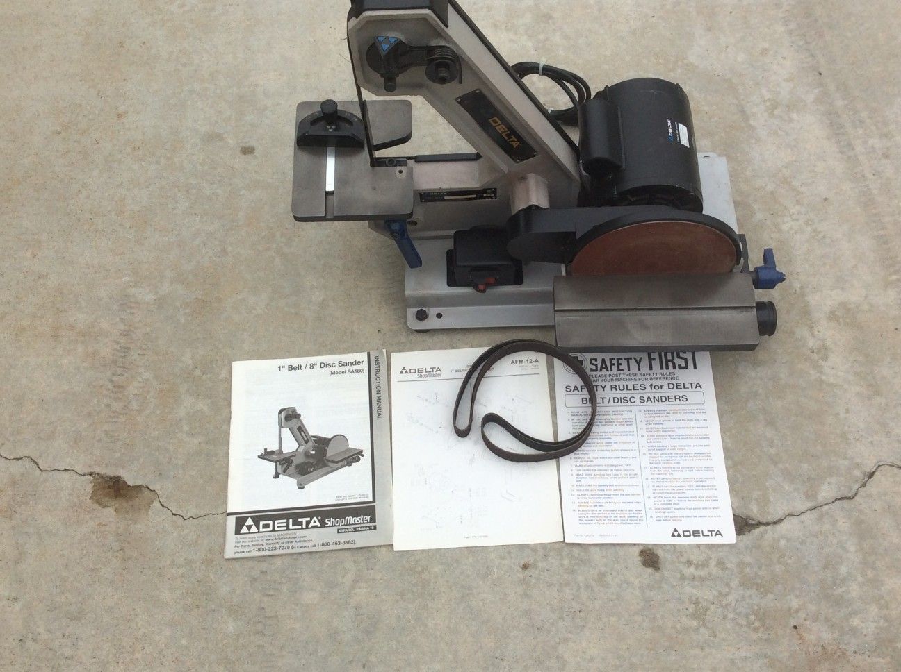 Delta SA180 Shopmaster 8" Disk - 1" x 42" Disk Combo Sander for Sale in ...