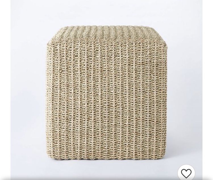 Lynwood Square Woven Cube Natural Threshold designed with Studio McGee Candles Holders