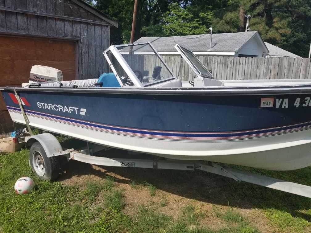 1984 16 ft Starcraft boat with aluminum trailer for Sale in Norfolk, VA ...