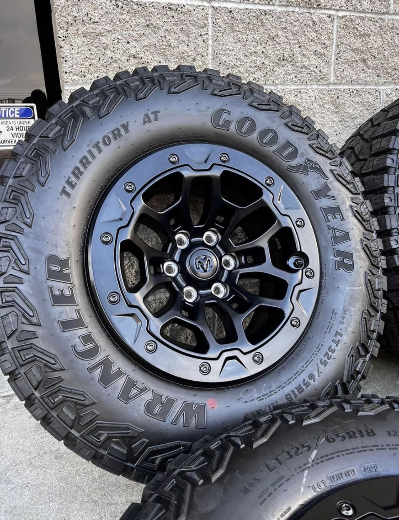 18" Dodge Ram 1500 TRX 2023 Beadlock Bead Lock Black HAVOC EDITION ...