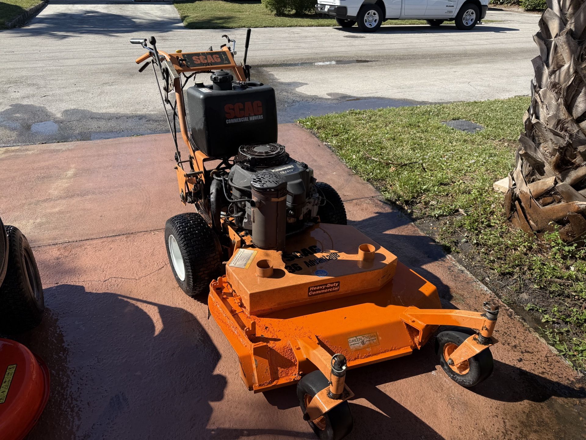Scag 36 Inch Zero Turn Walk Behind Mower With Trolley for Sale in ...