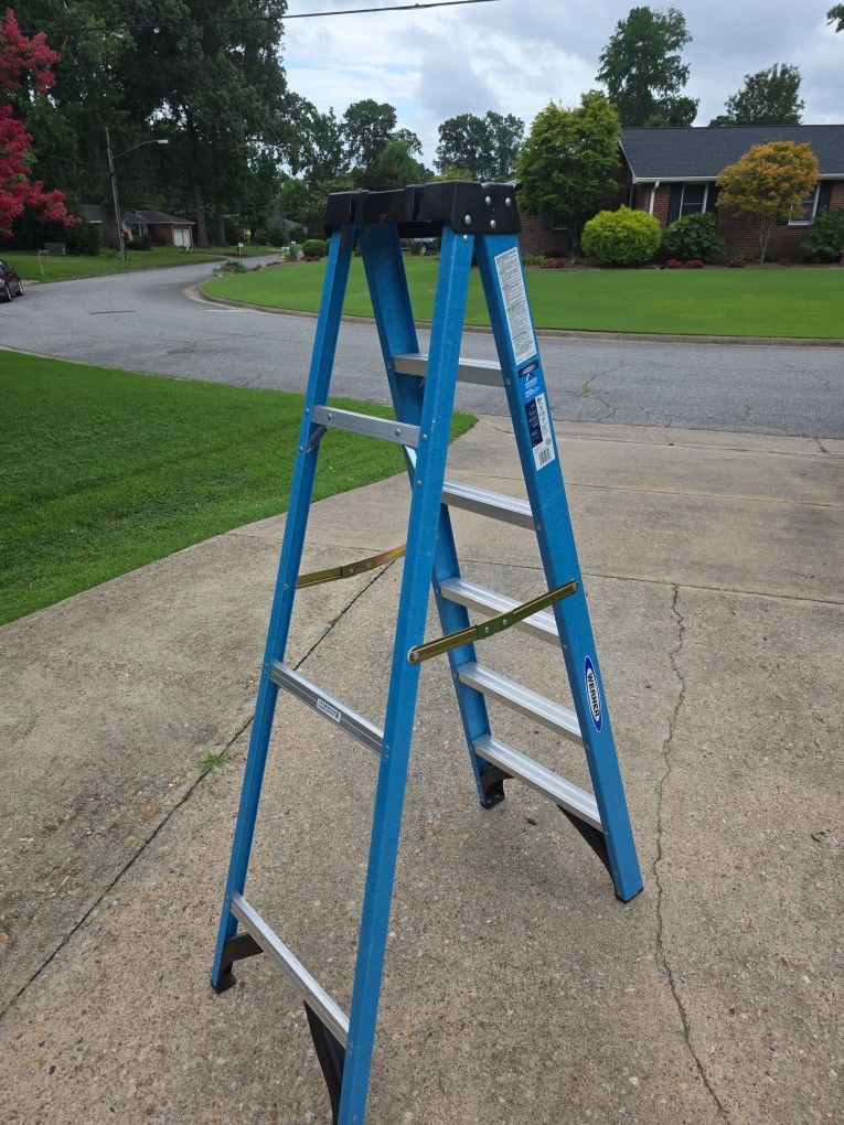 werner 6ft a frame ladder fiberglass abd aluminum super clean for Sale ...