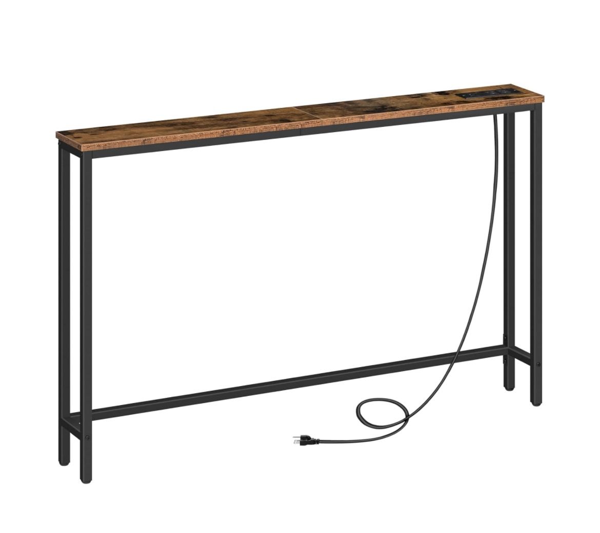 Skinny Console Table with Power Outlets and USB Ports -791 for Sale in ...