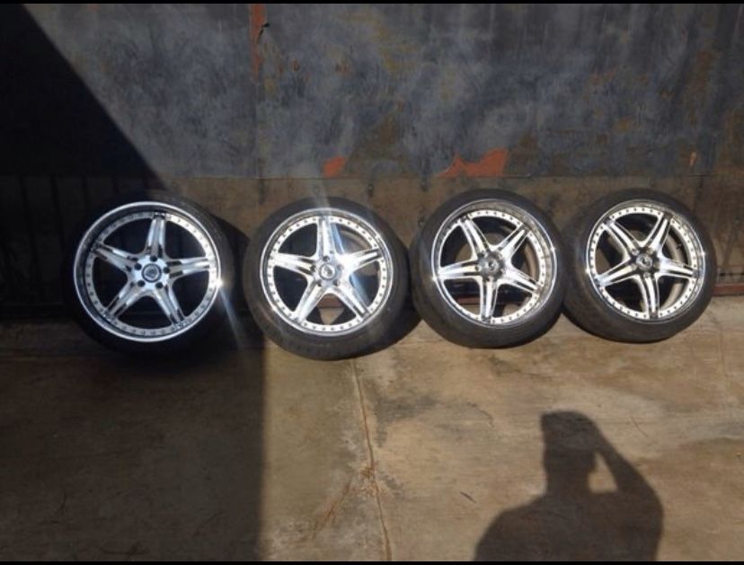 20" asanti rims 3 piece, rims need new chrome, staggered came off of a ...