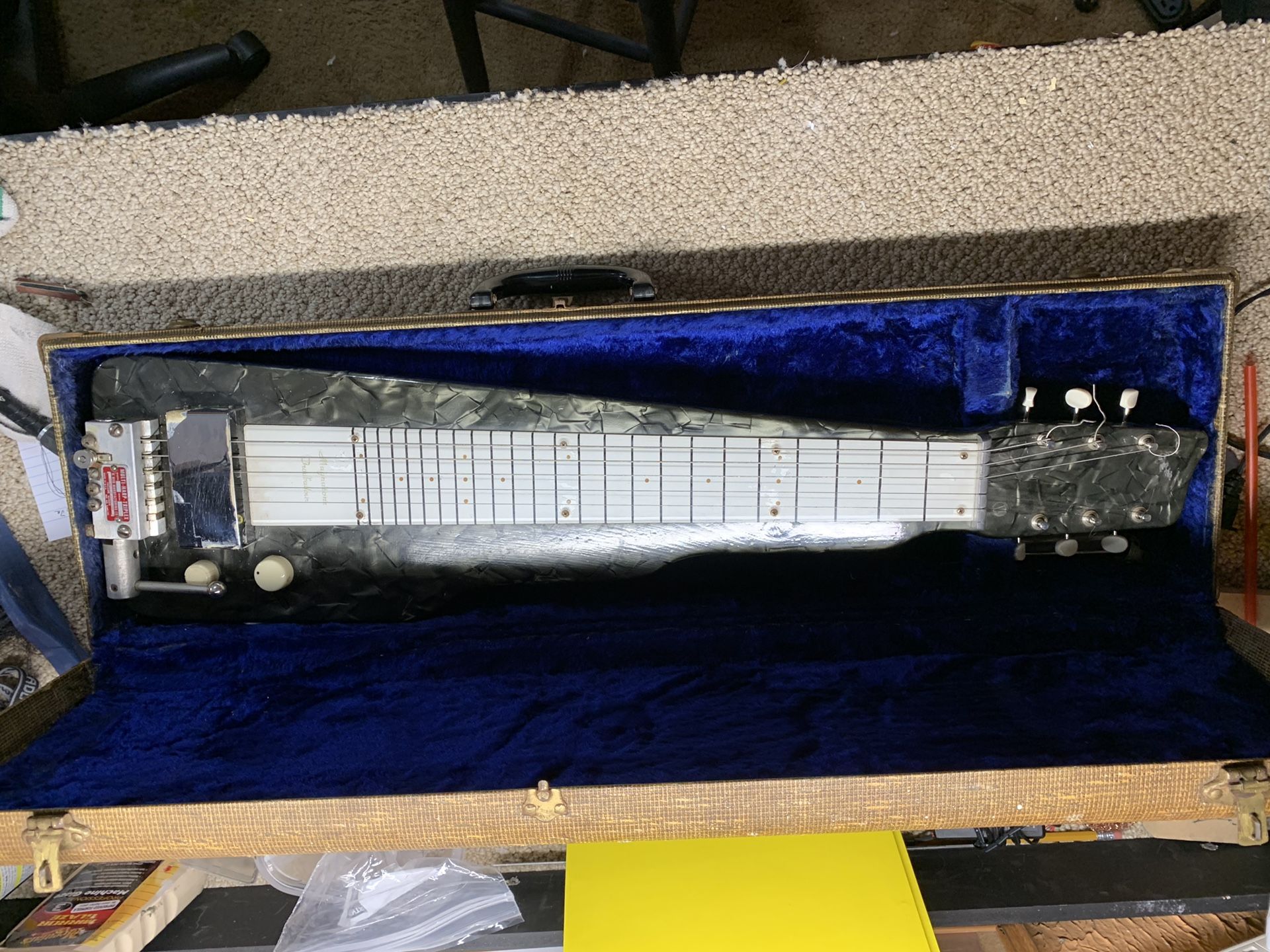 1950’s Magnatone lap steel with multi harp triplex bridge perilous ...