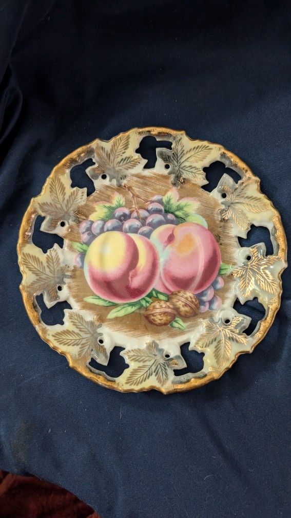 Vintage Royal Sealy China Teacup Saucer - Harvest Fruit Pattern - Japan ...