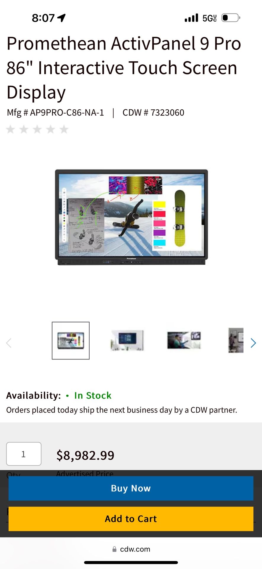 Promethean Activ Panel 9 Touchscreen for Sale in Chicago, IL - OfferUp