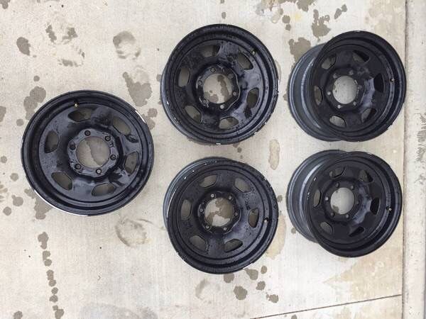 TOYOTA LAND CRUISER FACTORY RIM WHEELS BLACK FJ40 FJ60 FJ62 BJ40 BJ42 ...