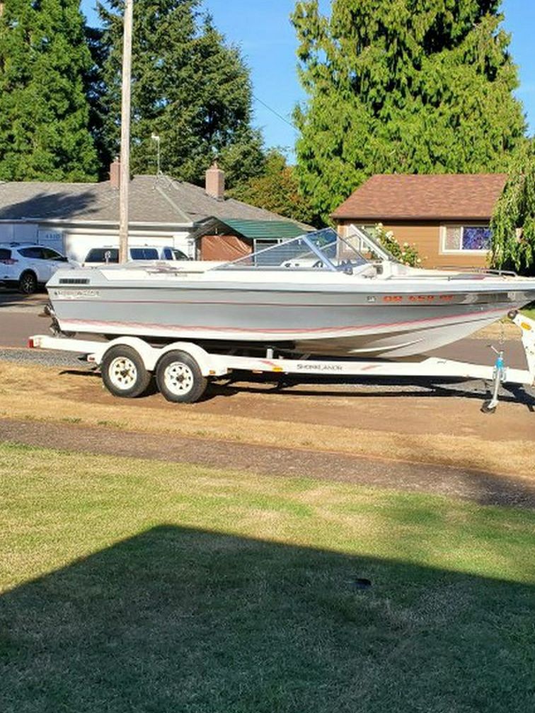 1990 Blue Water 18.5ft Open Bow Boat New Trailer! Seats 7 To 8 ...