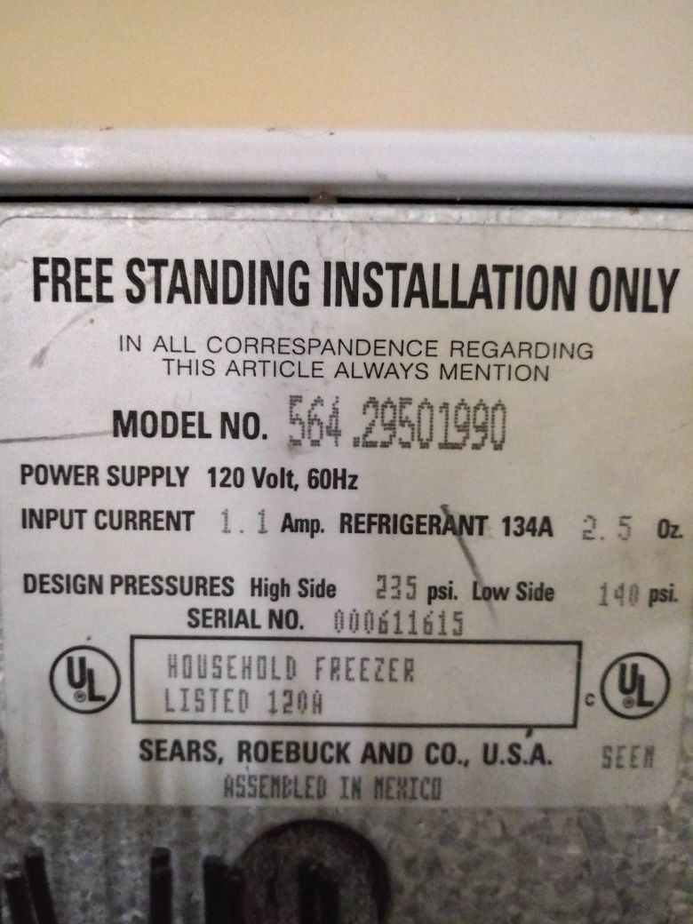 Kenmore Undercounter Freezer model 564.29501990 for Sale in Boise, ID ...