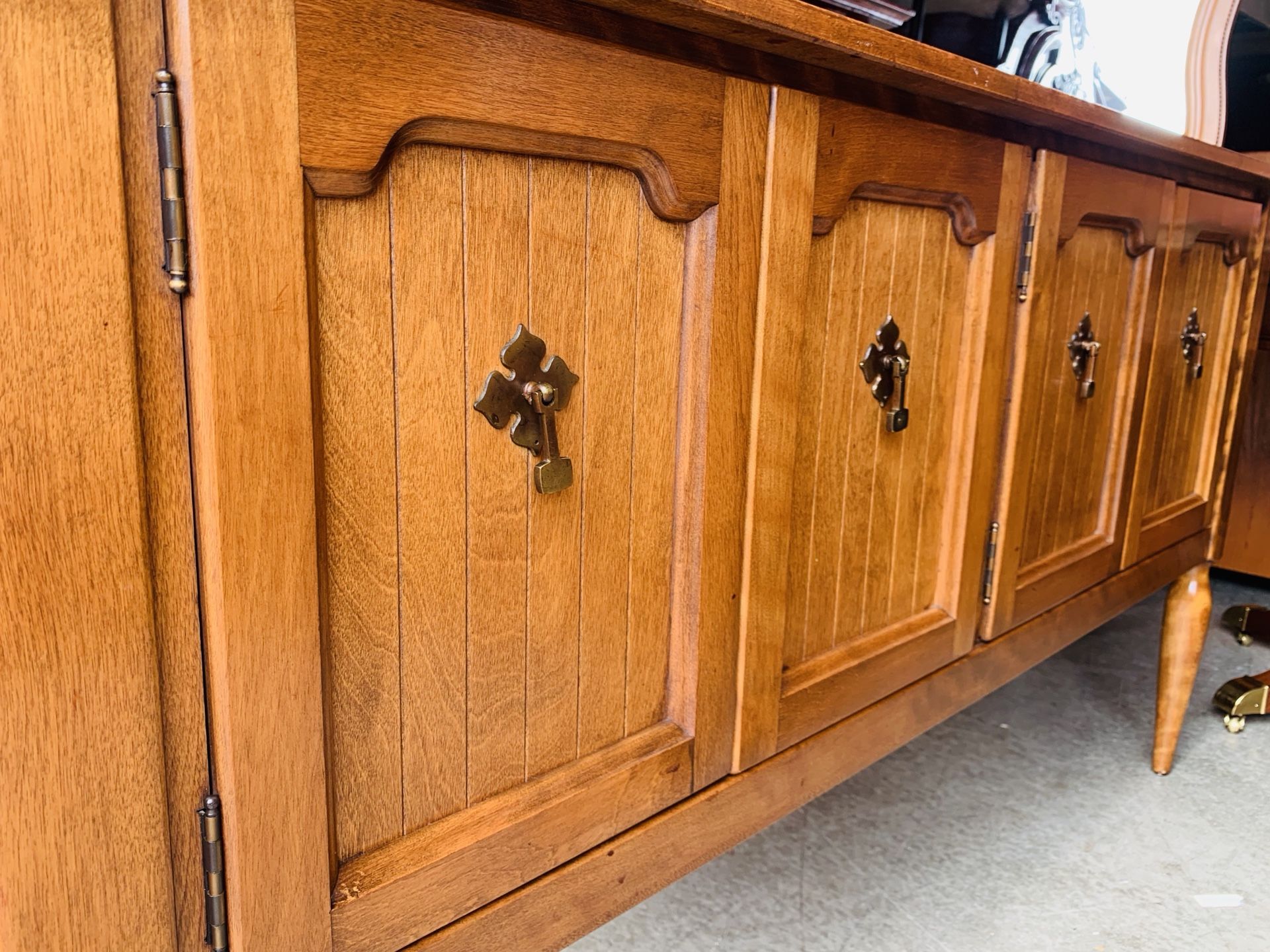 Beautiful Antique California Shops Solid Maple Sideboard Buffet Cabinet ...