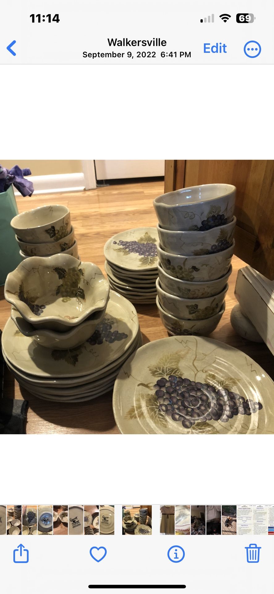 Dishes Set Cabernet Pattern OBO for Sale in Frederick, MD - OfferUp