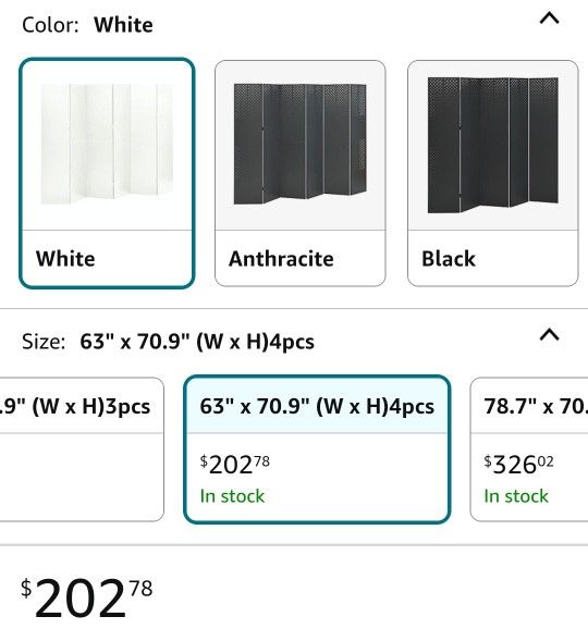 4-Panel Room Divider White,Locker Room Partition,Patio Devivider ...