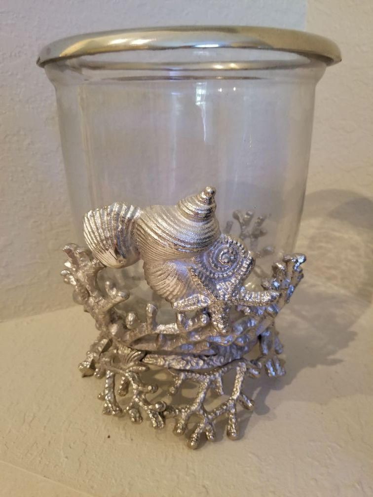 Sea shell & coral candle holder, lantern. for Sale in Parkland, FL ...