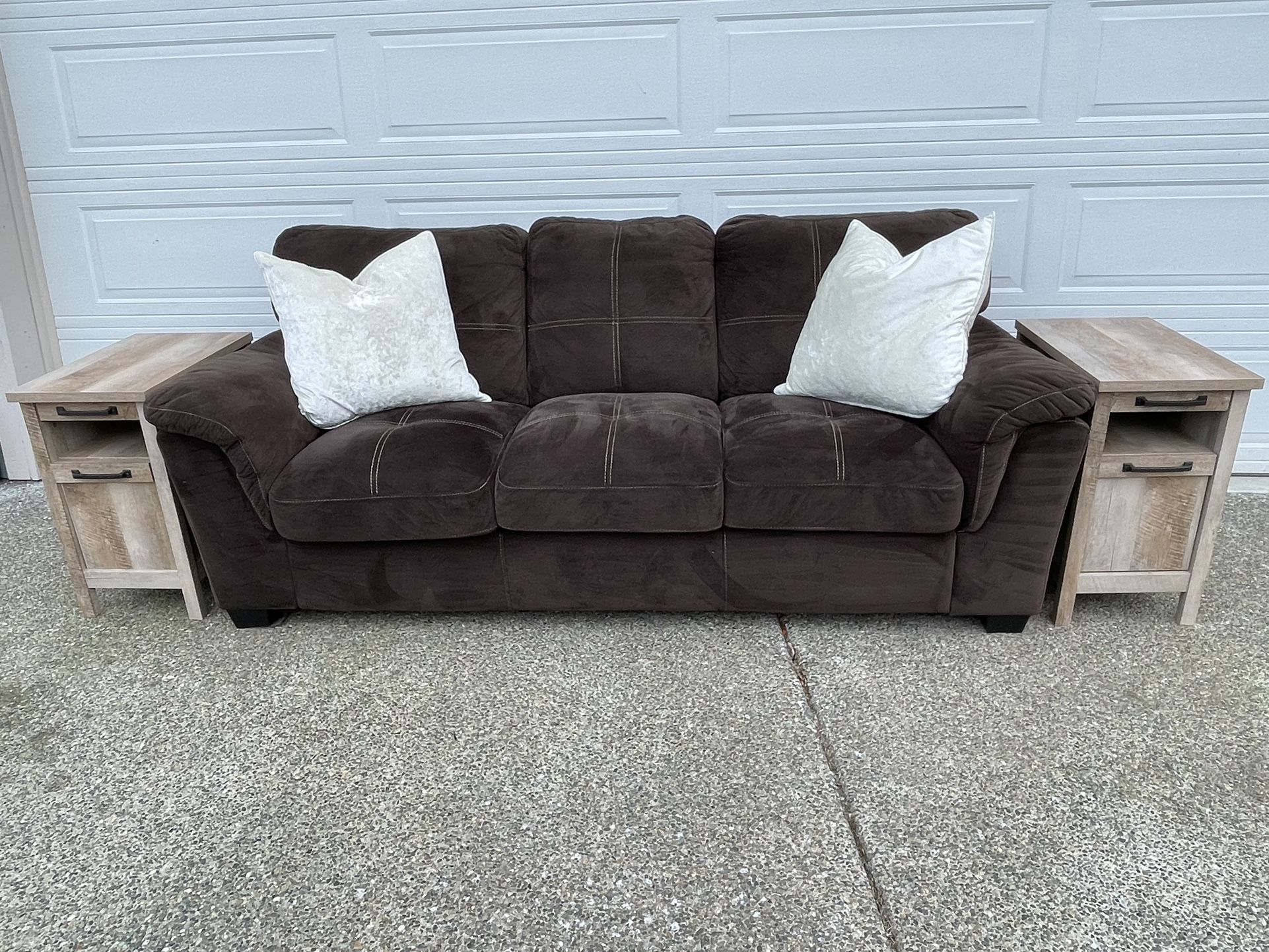 Brown Microfiber Couch for Sale in Lacey, WA - OfferUp