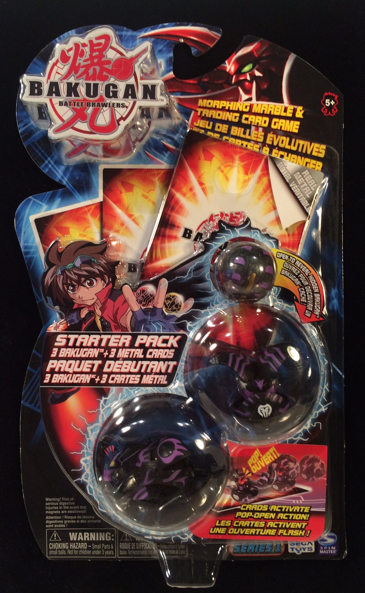 Bakugan Series 1 Black Darkus Starter Pack • Open Magnet • Skyress ...