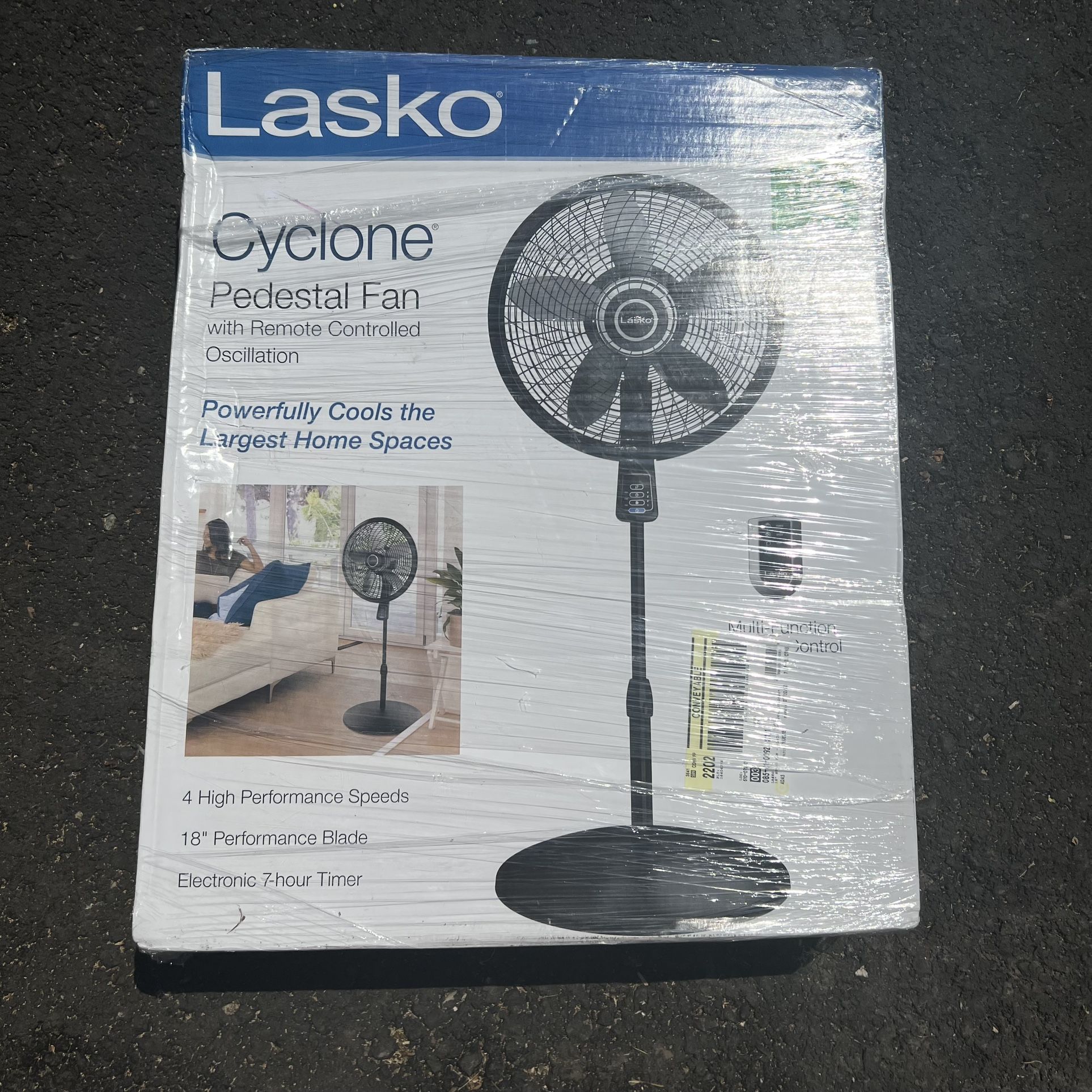 Lasko Cyclone Pedestal Fan With Remote for Sale in Quakertown, PA - OfferUp