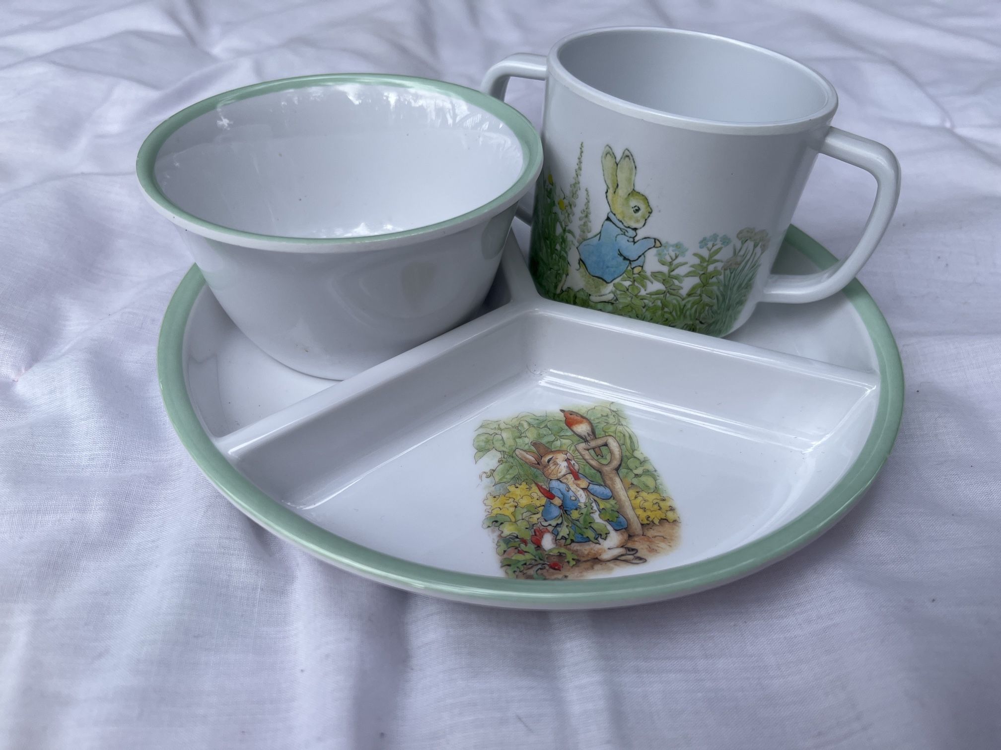 Pottery Barn Kids Peter Rabbit / Beatrix Potter Dining Set for Sale in ...