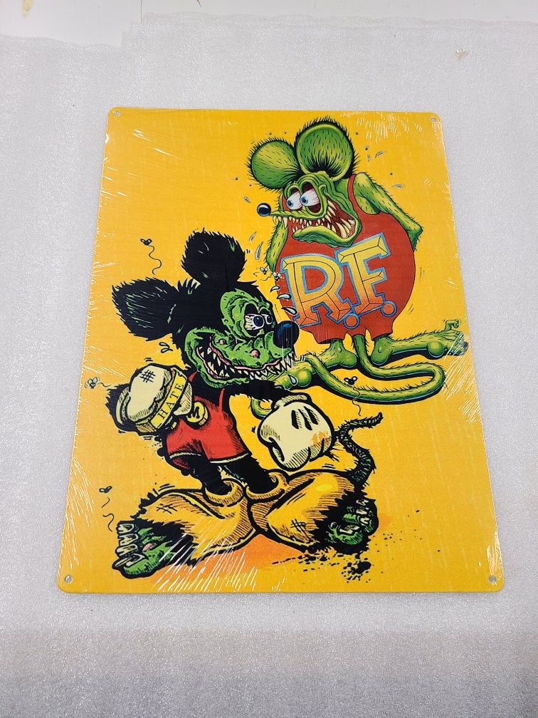 Rat fink mickey mouse disney steel metal sign for Sale in Vancouver, WA ...