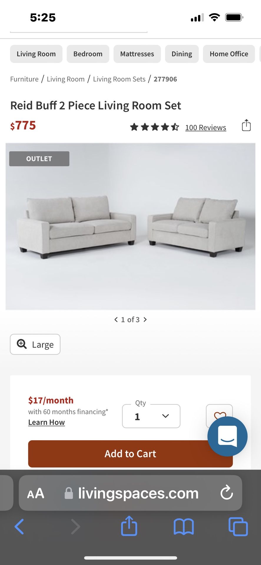 Living Spaces Reid Buff Sofa And Love Seat for Sale in Murrieta, CA ...