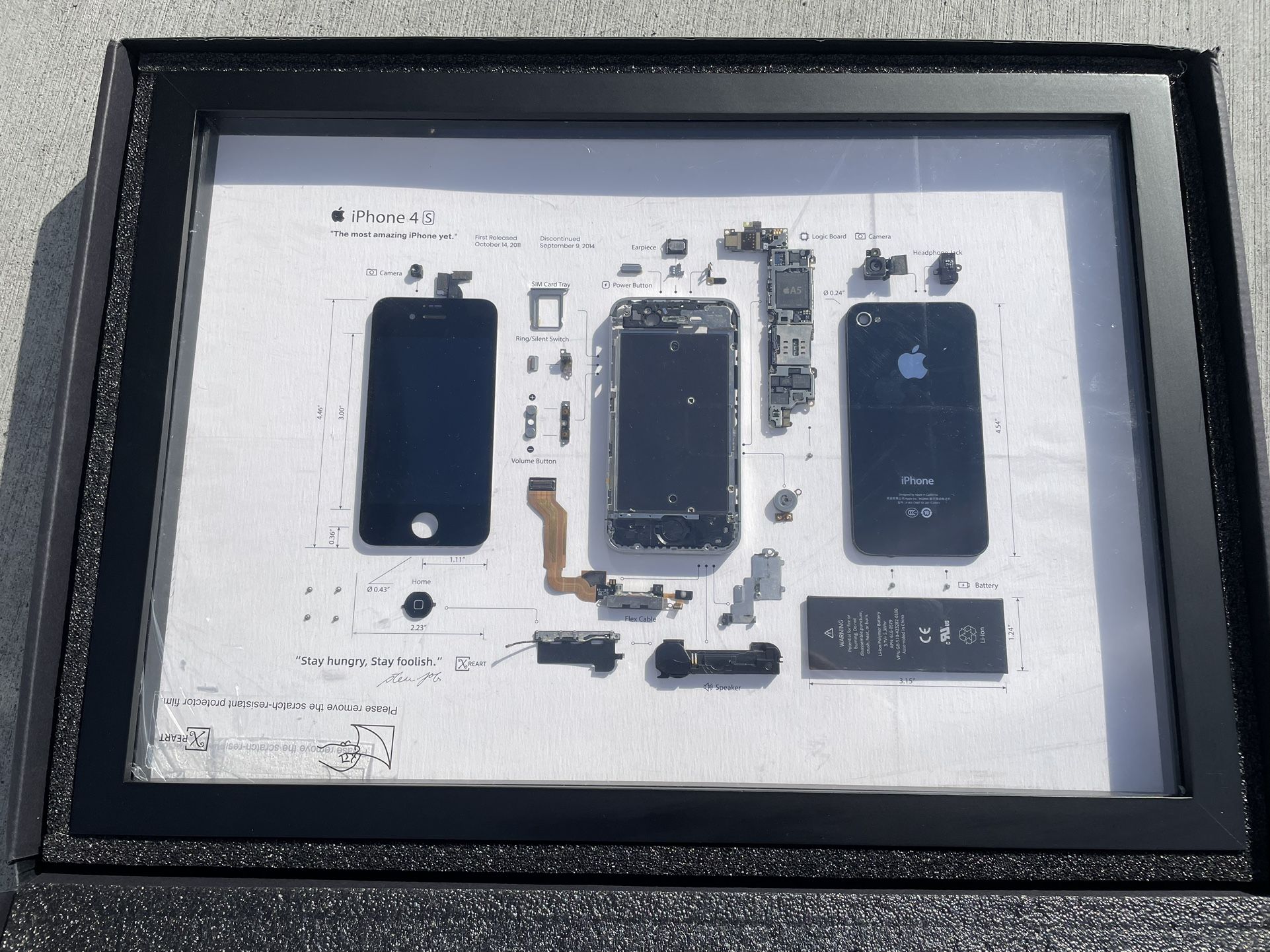 Brand New iPhone Exploded View Framed Wall Art Xreart Black Frame for ...