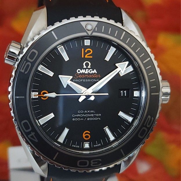 Omega Seamaster Planet Ocean 46mm Co-Axial Black Steel Watch 232.30.46 ...