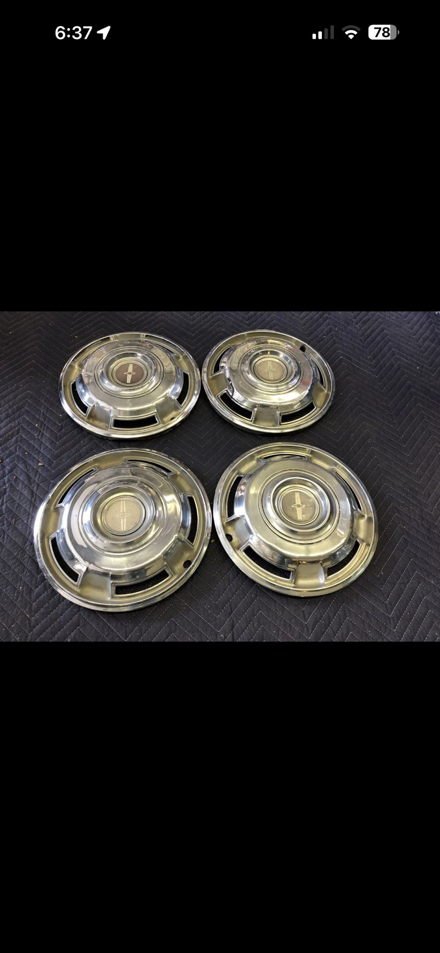 SET 1969 CHEVY CAMARO RS COUPE CONVERTIBLE GM FULL HUBCAPS DRIVER for ...