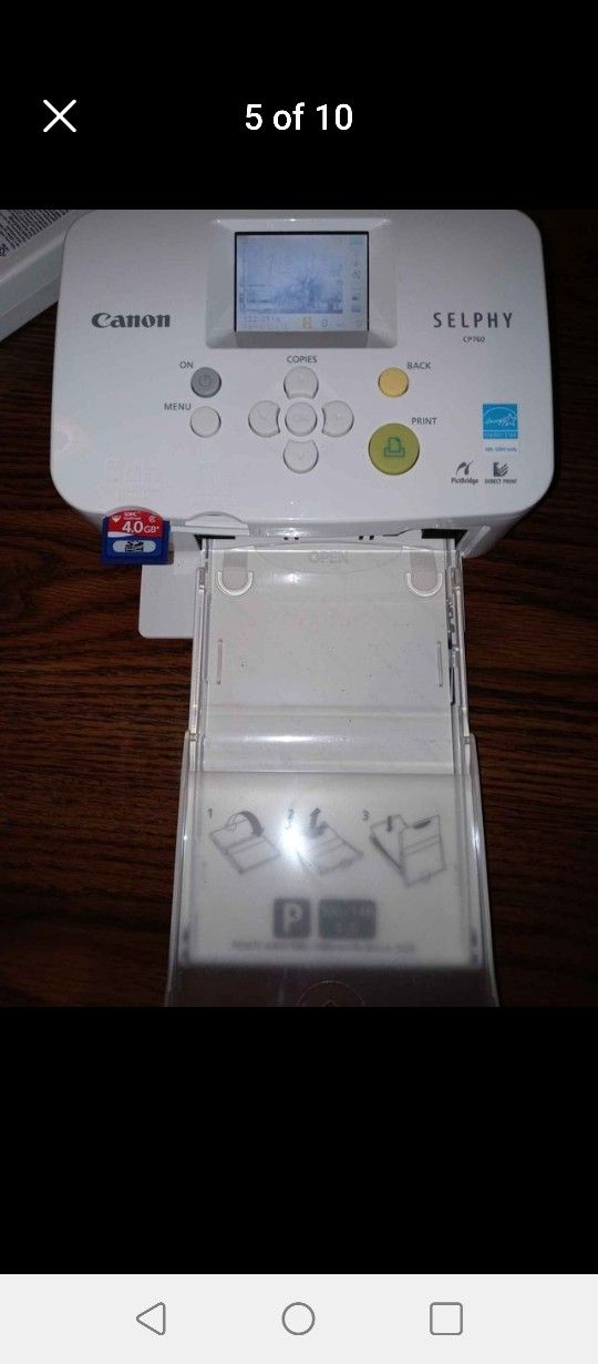 canon selphy cp760 wireless photo printer/ new color ink cassette and ...