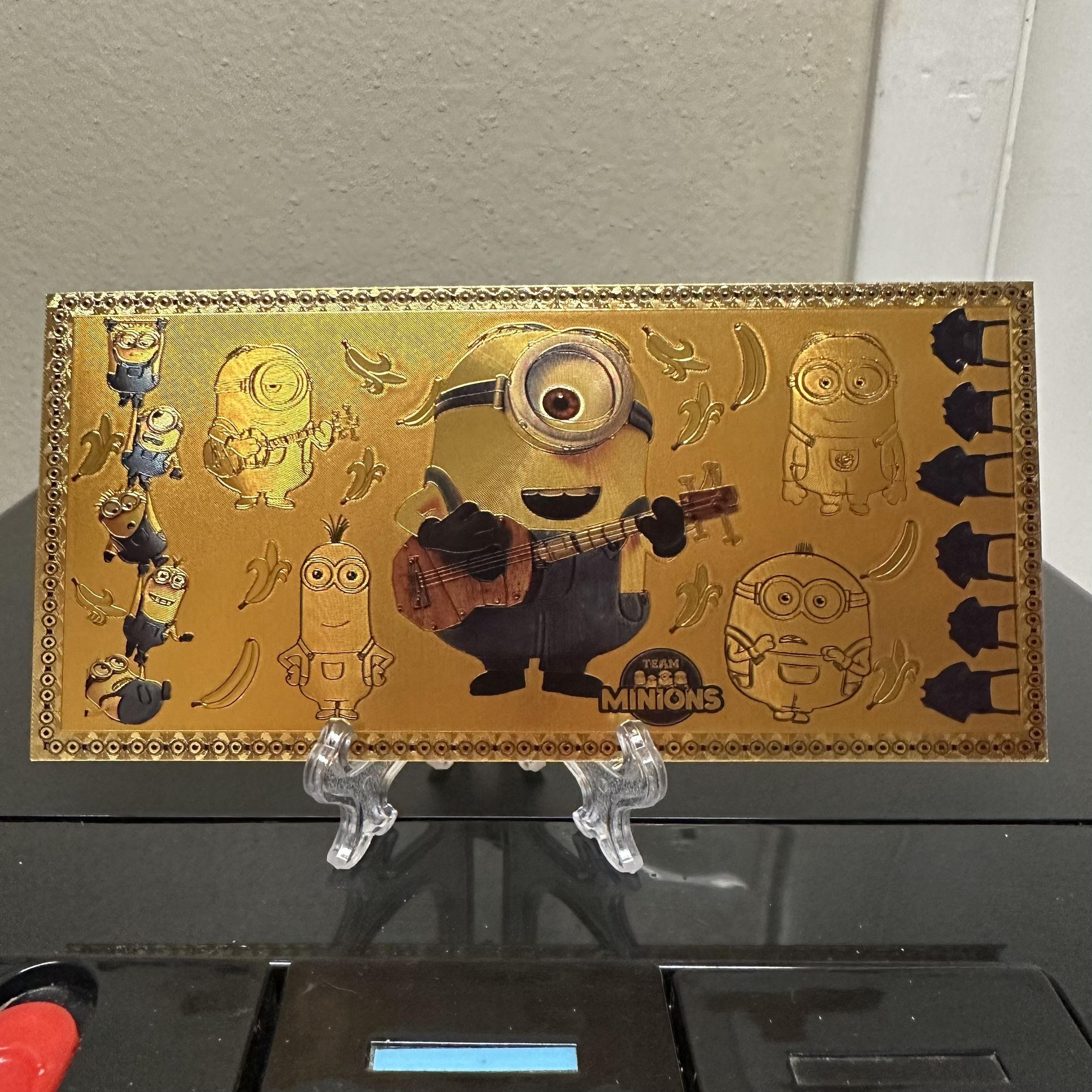 24k Gold Foil Plated Despicable Me Minions Banknote Disney Collectible ...