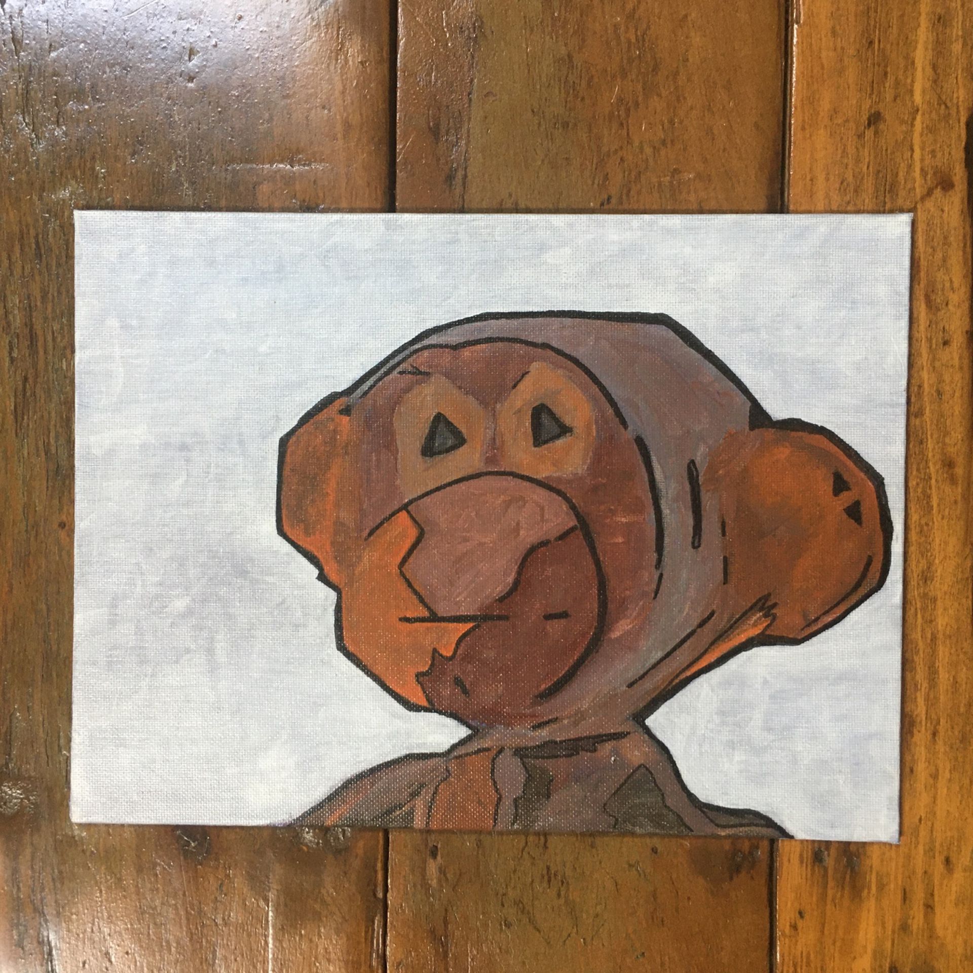 Abstract Sock Monkey color blocking Acrylic painting 12x9 for Sale in ...