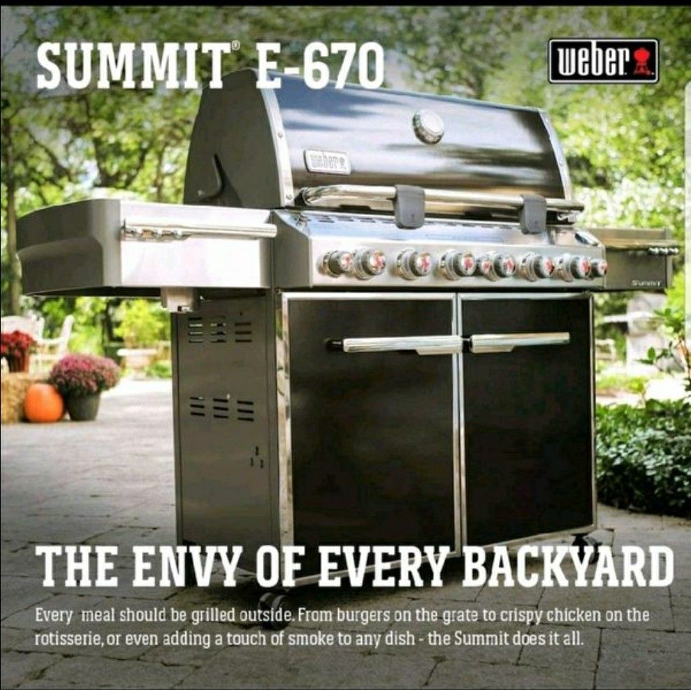New Summit E-670 or S-670 Weber Grill w/ Warranty NG or LP for Sale in ...