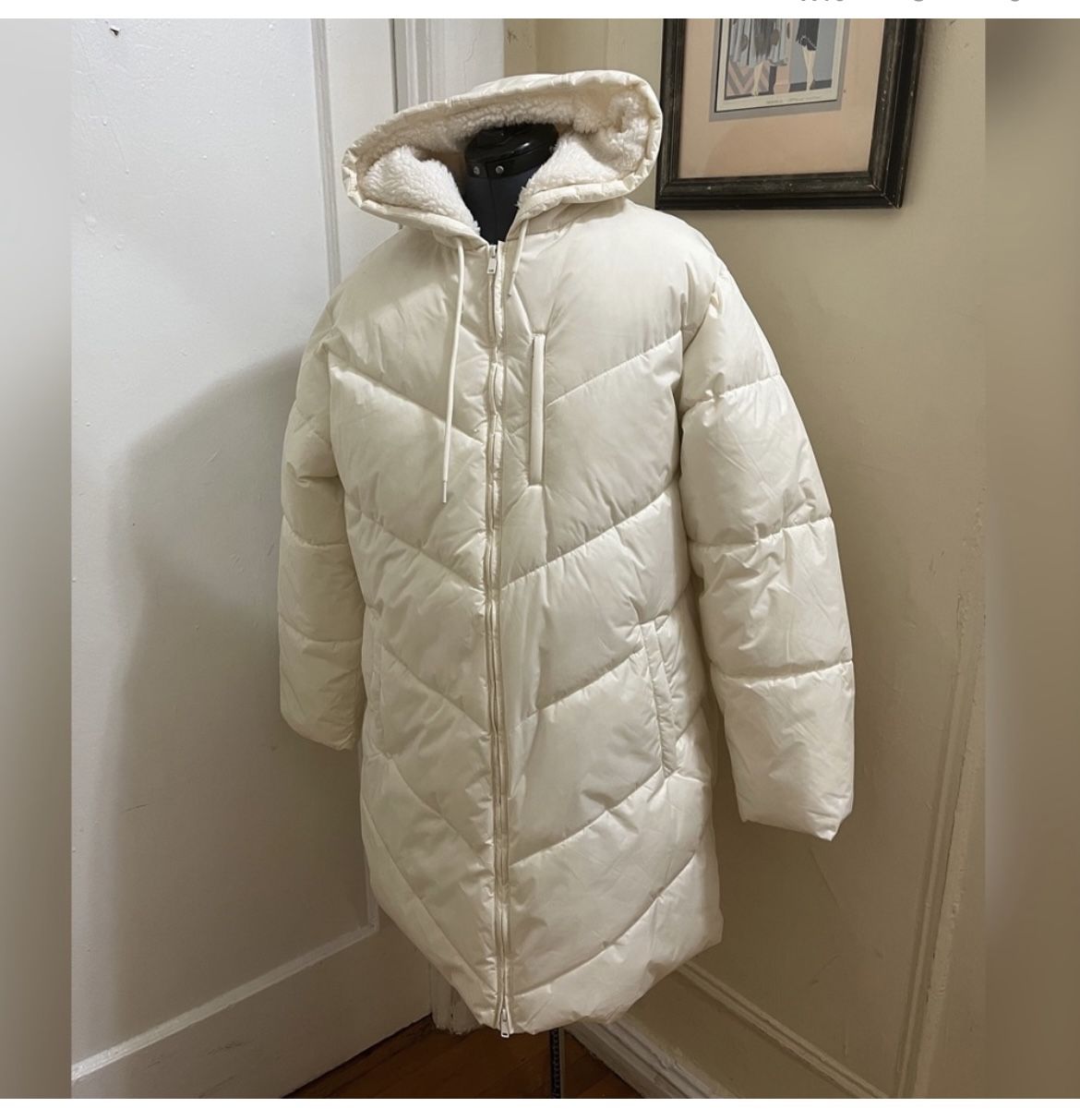 Target A New Day Mid Length Cream Puffer Jacket for Sale in New York ...